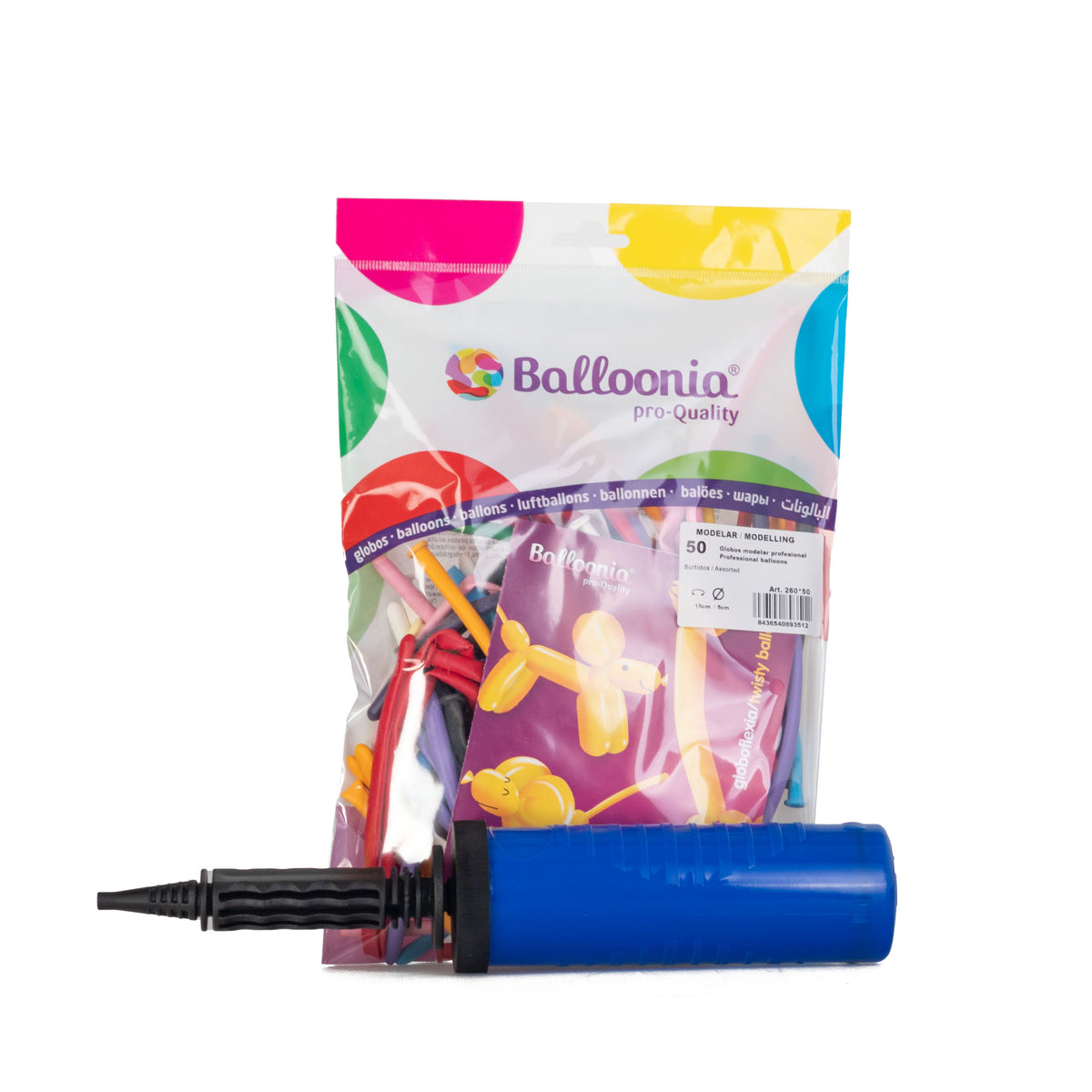 Balloonia Modelling Balloons - Complete Set with Pump
