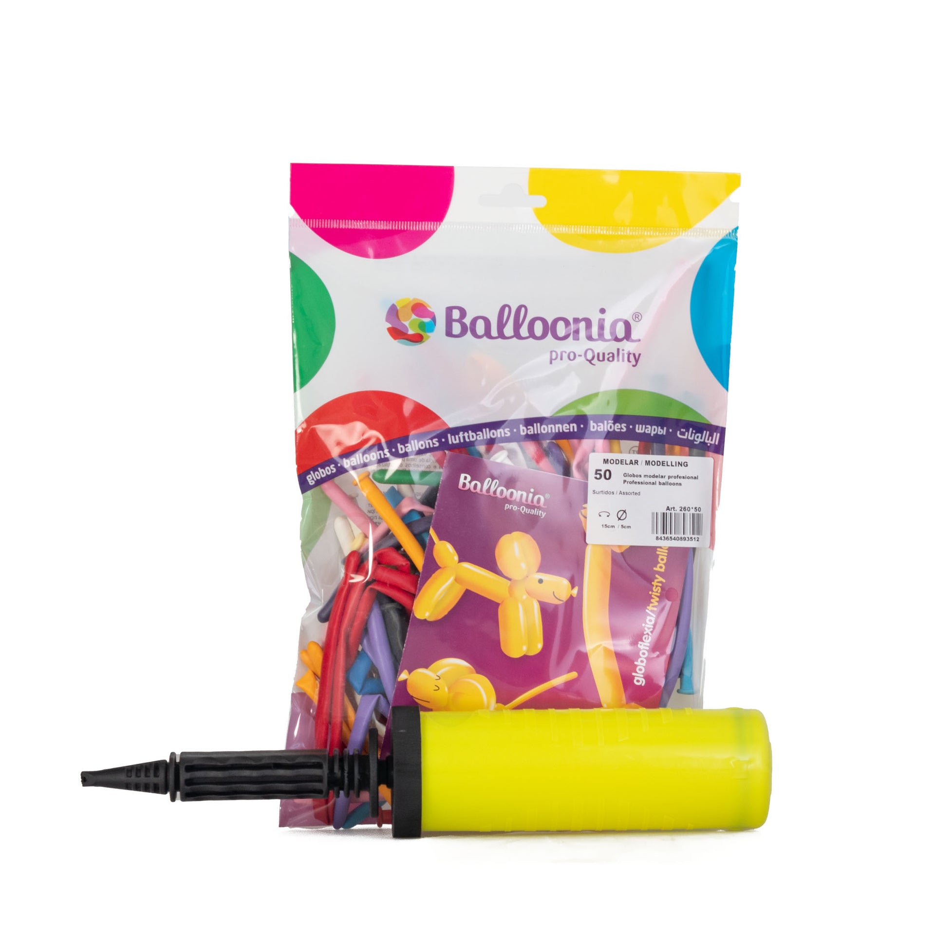 Balloonia Modelling Balloons - Complete Set with Pump