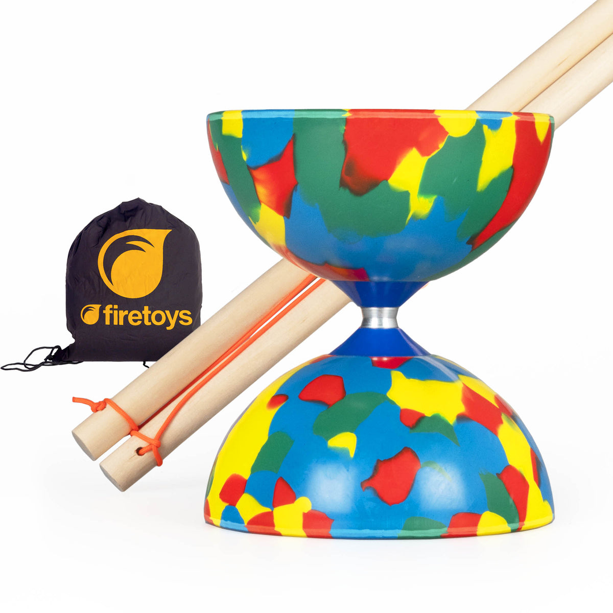 Jester Diabolo Set with Wooden Handsticks and Bag