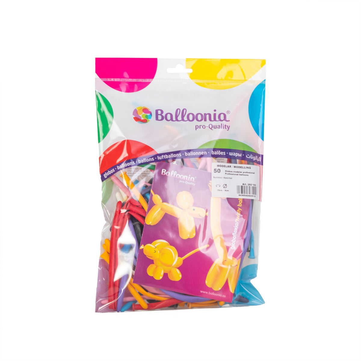 Balloonia Modelling Balloons - Assorted Colours - Size 260