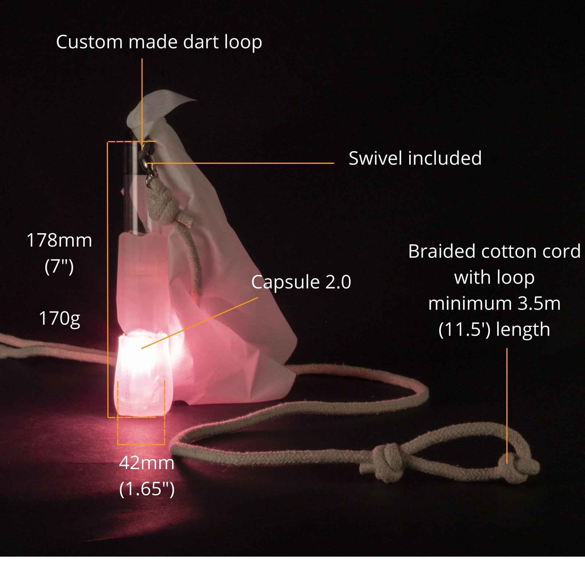 Flowtoys Flowdart : Capsule 2.0 - LED Rope Dart