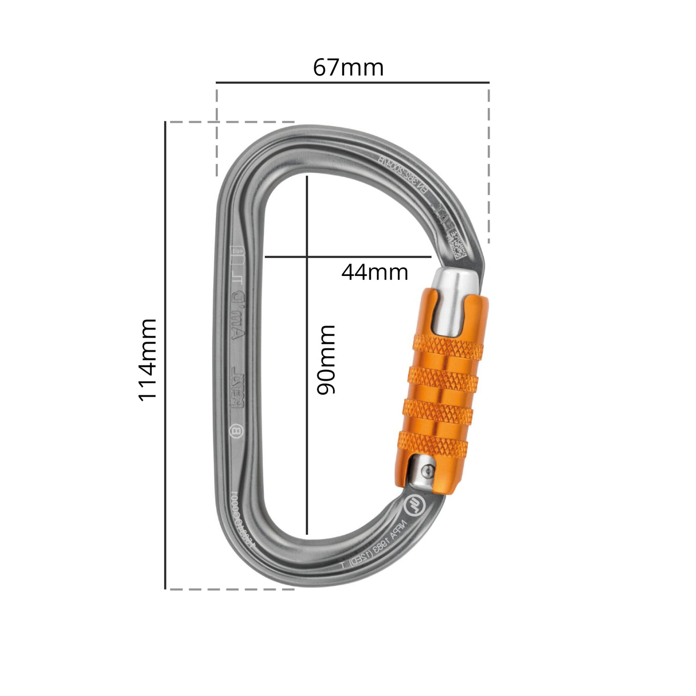 Petzl AM'D Triact-Lock Carabiner - M34A TLN