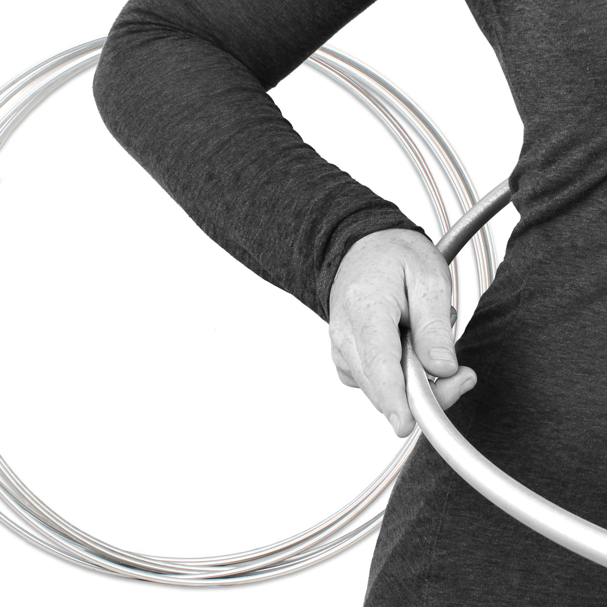 Polished Aluminium Hula Hoop - 90cm