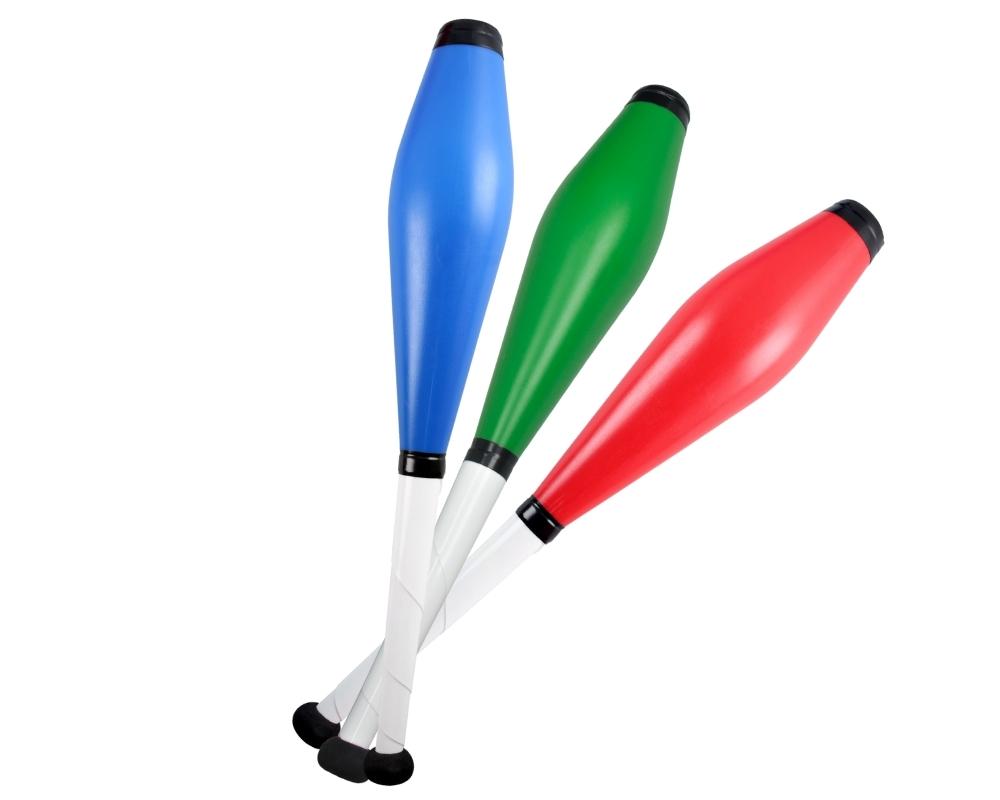 Set of 3 Trainer Juggling Club - Red, Green, Blue